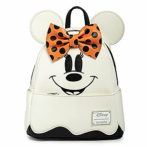 Loungefly Disney Ghost Minnie Mouse Glow in the Dark Cosplay Womens Double Strap Shoulder Bag Purse