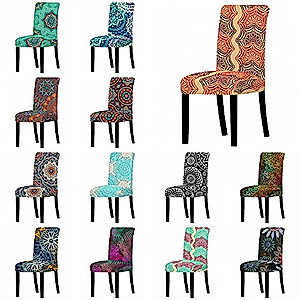 3D Digital Printing Universal High Elastic Chair Cover Restaurant Kitchen Office Wedding Home Banquet Cover BB19 2PCS