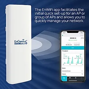 EnGenius Outdoor 5GHz 867mbps WiFi 5 CPE/Client Bridge, 27dBm Transmit Power, 16 dBi High-Gain Antenna Extend Network up to 5 Miles, PTP/PTMP, IP55 housing, TAA& NDAA Compliant, 2-Pack [ENH500v3 KIT]