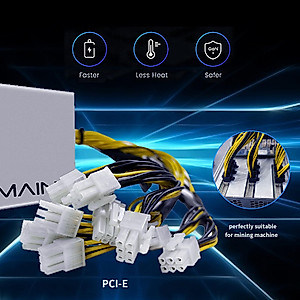 LUCBIT CRYPTO Antminer Apw7 1800W Asic Miner Power Supply 110V 220V 6-pin Connector Mining PSU for Antminer Bitmain Bitcoin Miner