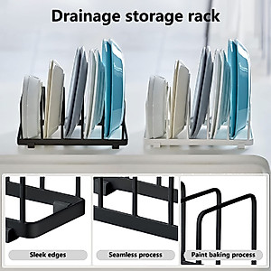 Fourmor- Home Accented Storage Rack-Kitchen Holder Stand - Diversified Euro Kitchen Organizer for Plates, Cutting Boards, Bakeware, Pots & Pans, Serving Trays, Reusable Containers, and Lids