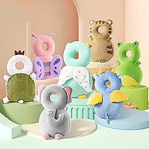 TONGMAN Baby Head Protector,Toddlers Head Safety Pad Cushion, Adjustable Infant Safety Pads ，Toddler Head Super Gift (Frog)