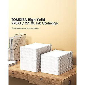 TOMKIRA PGI-270XL CLI-271XL 5 Color Value Pack Compatible with Canon Ink Cartridges 270 XL and 271 Combo High Yield to Use PIXMA MG6821 MG7720 TS9020 TS6020 MG6820 MG5720 (PGBK/C/M/Y/K)