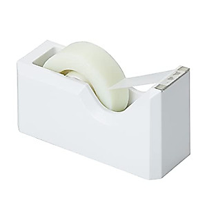 JAM PAPER Office & Desk Sets - 1 Stapler & 1 Tape Dispenser - White - 2/Pack