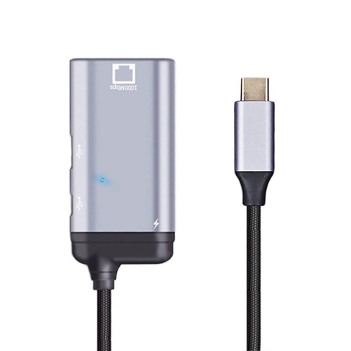 chenyang USB C HUB,USB C to RJ45/USB A/C Data/PD 65W Fast Charging 4 in 1 Multiport Adapter Support Network/Data/Charging Working at The Same time