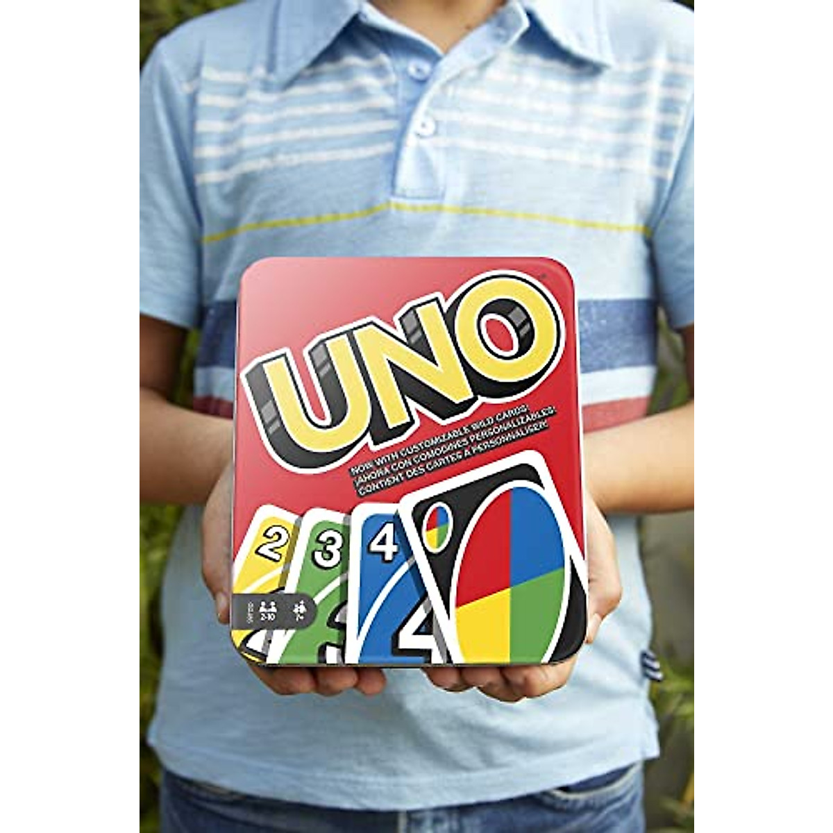 UNO Card Game, Gift for Kids and Adults, Family Game for Camping and Travel in Storage Tin Box [Amazon Exclusive]