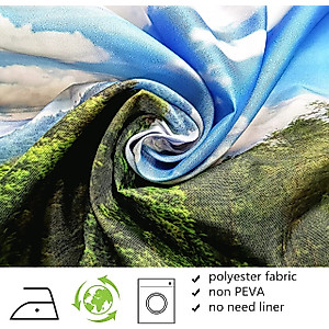 LB Tropical Pink Flamingo Shower Curtain for Bathroom,Sage Green Palm Leaf Monstera and Banana Leaf Fabric Shower Curtain with Hooks,Summer Watercolor Plant Bathroom Curtains Shower Set, 60x72 inches