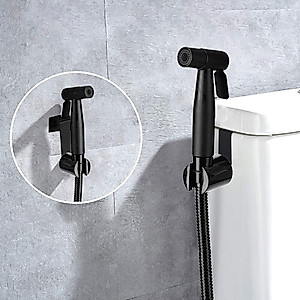 Black Toilet Bidet Sprayer Kit Set Hand Hold Stainless Steel for Bathroom Personal Cleanse Faucet (Color : D) (E)
