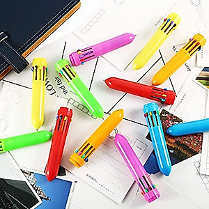 Kaptin 24 Pack Multicolor Ballpoint Pen Mini Shuttle Pens mini pens, Retractable Ballpoint Pens Multicolor Pens kids pens Office School Supplies for Students Children