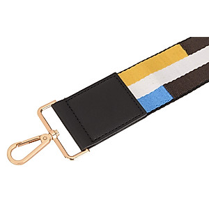 lola mae 2” Wide Shoulder Strap Replacement for Handbags Adjustable Removable Guitar Canvas Crossbody Belt for Purse (BS145 (Silver hardware))