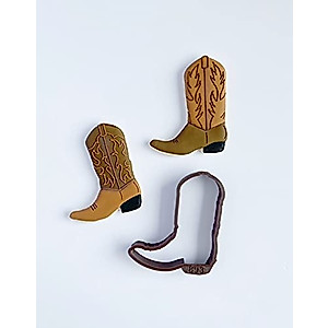 COWBOY COOKIE CUTTERS Country Western Rodeo Boot Cowboy Cowgirl Hat And Rustic Horseshoe Wild West Cookie Cutters For Any Special Occasion/Celebration (3 Pack)