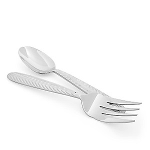 Portmeirion Botanic Garden Set of 2 Salad Servers | Flatware Serving Utensils | Premium Food Grade 18/10 Stainless Steel | Measures 8.6 Inches | Dishwasher Safe