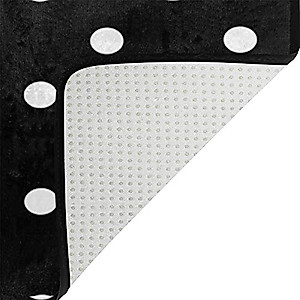 ALAZA Black White Polka Dot Area Rug Rugs Non-Slip Floor Mat Doormats Living Dining Room Bedroom Dorm 60 x 39 inches inches Home Decor