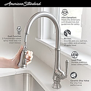 American Standard 4279300.013 Delancey Pull-Down Kitchen Pn, Polished Nickel