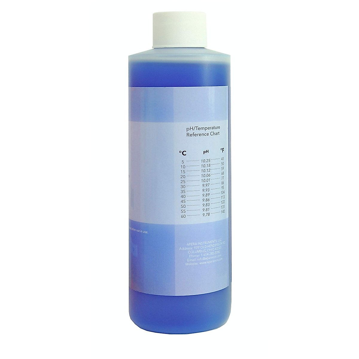 Apera Instruments, LLC-AI1103 Apera Intruments,LLC pH 10.01 Standard Buffer Solution for pH Calibration, 16 oz. Bottle, NIST Traceable, Blue