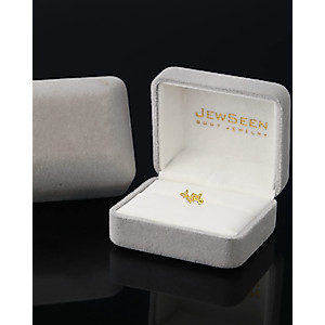 Jewseen 14K Solid Gold Snake Cartilage Earring 16g Flat Back Stud Helix Piercing Jewelry Tragus Earring Conch Stud Titanium Labret Post Lip Ring Nose Stud for Women Men