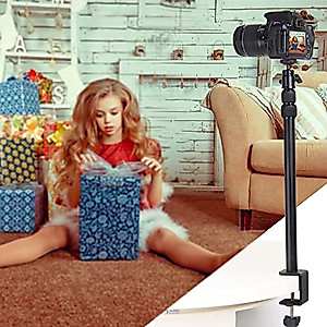 Regetek 18-43 Inch Desk Mounting Stand with 360°Rotatable Ball Head, Tabletop Mount Stand, Aluminum Desktop Light Stand with 1/4 Screw for DSLR Camera, Ring Light, Video, Light Panel,Mini Projector
