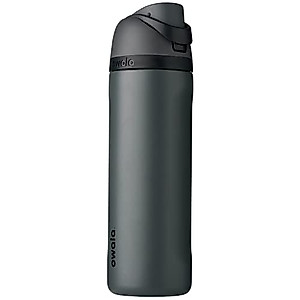 Owala FreeSip Insulated Stainless Steel Water Bottle with Straw for Sports and Travel & FreeSip Insulated Stainless Steel Water Bottle with Straw for Sports and Travel, 24-Ounce, Pomegranate Parade