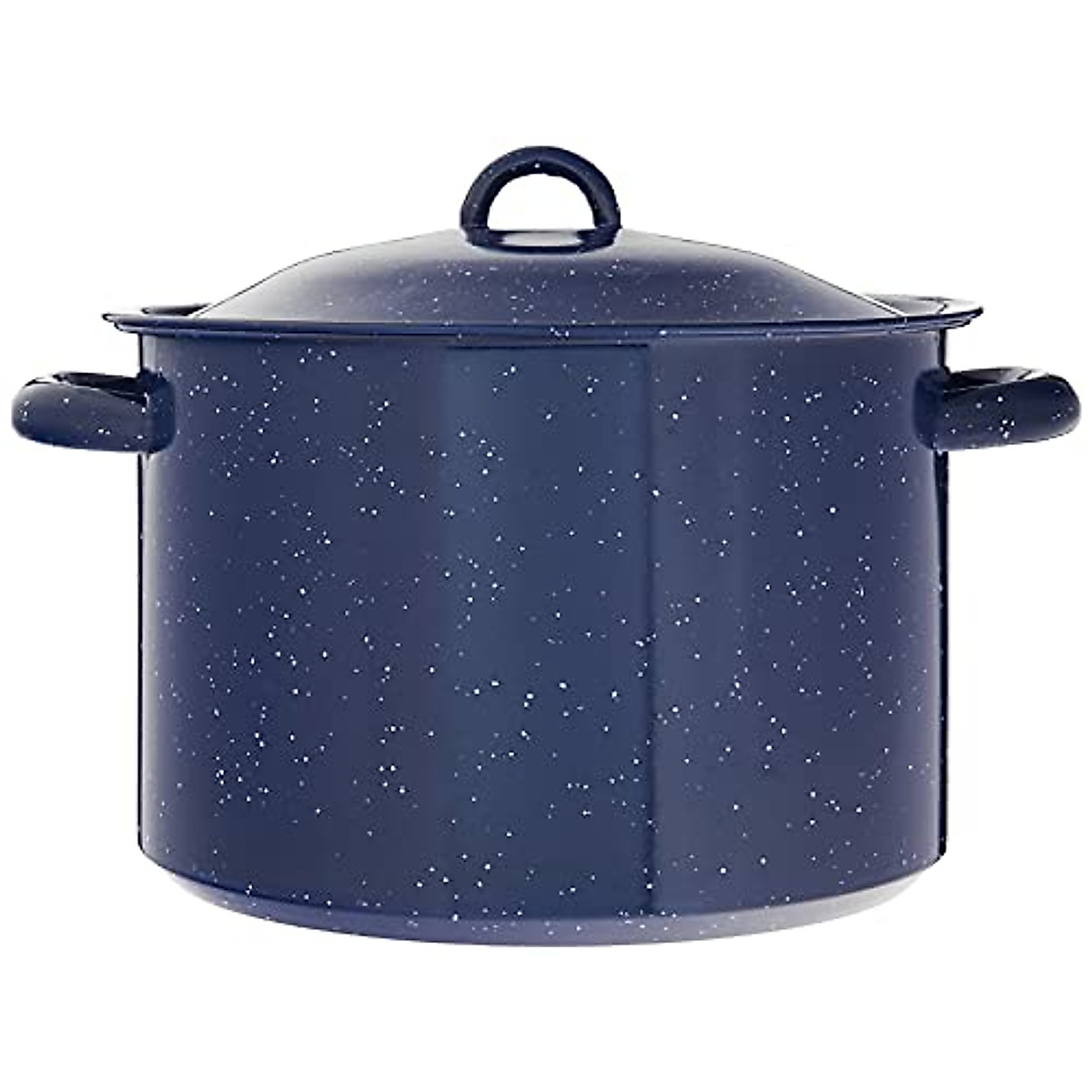 IMUSA USA Enamel Steamer Pot, 16-Quart, Blue