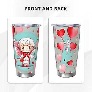 WXZYFP Car cup (single silver rim), can use a straw or drink directly, easy to use.Cute loving boy