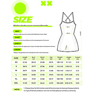 Womens Tennis Dress, Workout Dress with Built-in Bra & Shorts Pockets Exercise Dress for Golf Athletic Dresses for Women White