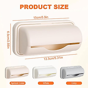 Trash Can Liner Dispenser, 2024 Upgrade Small Bin Liner Kit, Trash Bag Dispenser for Bottom of Can, Wall Mount Garbage Bag Dispenser Kitchen Bathroom Toilet Storage Organization (White+Gray)