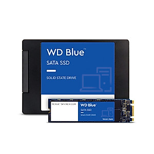 Western Digital 2TB WD Blue 3D NAND Internal PC SSD - SATA III 6 Gb/s, M.2 2280, Up to 560 MB/s - WDS200T2B0B