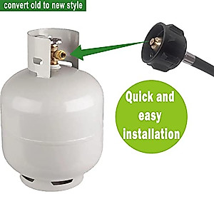 YOUHO 4 Feet Propane Adapter Hose 1 lb to 20 lb Converter Replacement for QCC1/Type1 Tank Connects for Type1 LP Tank and Gas Grill.