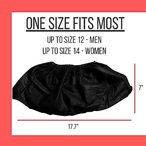 RE GOODS Shoe Covers - X Large Elastic Fit, Extra Thick, 100 Pack, Black Disposable Boot and Shoe Booties, Non Slip, Indoor Outdoor Use