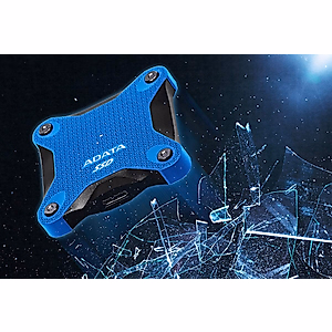 ADATA SD600Q 240GB Ultra-Speed Portable Durable External SSD - Up to 440MB/s -3D NAND USB3.2 Blue (ASD600Q-240GU31-CBL)