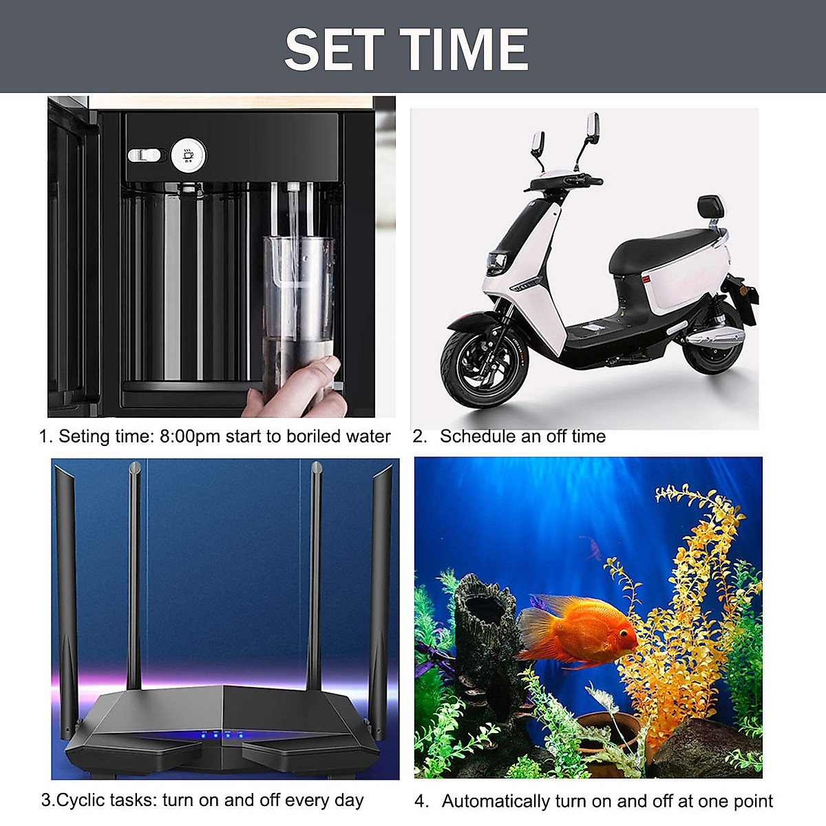 Zauzau Zigbee Smart Power bar(Tuya ZigBee Hub Required) Surge Protector USB Power 5Ft Extension Cord with 4 USB Ports & 4 AC Outlets,Compatible with Alexa,Google Assistant,Voice Control