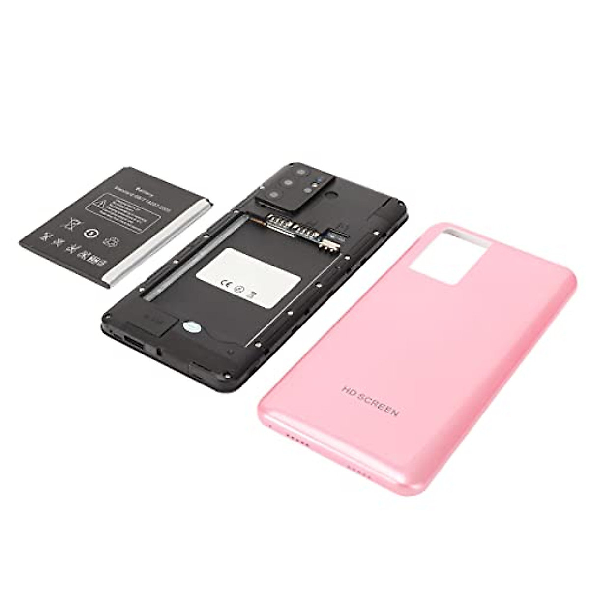 LEYT 5 Inch Pink Smartphone Micro USB 5MP Front 8MP Rear 2.4G 5G 2GB RAM 16GB ROM Mobile Phone Pink 100-240V Face Recognition for Work (US Plug)