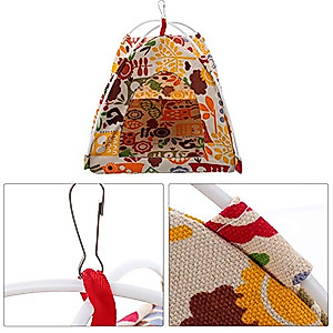 Scicalife Bird Nest Hut Hanging Hammock,Foldable Parrot Cage Tent House Bed Habitat Hideaway Toy