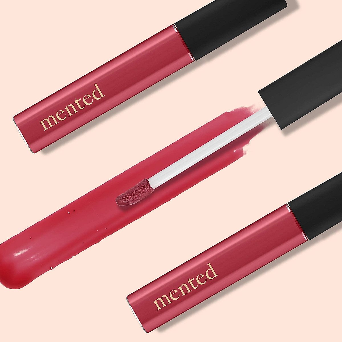 Mented Cosmetics Lip Gloss Bundle | Vegan, Paraben-Free, Cruelty-Free Gloss Topper | Long Lasting and Moisturizing Lipgloss (#1 Cran & Coralition)