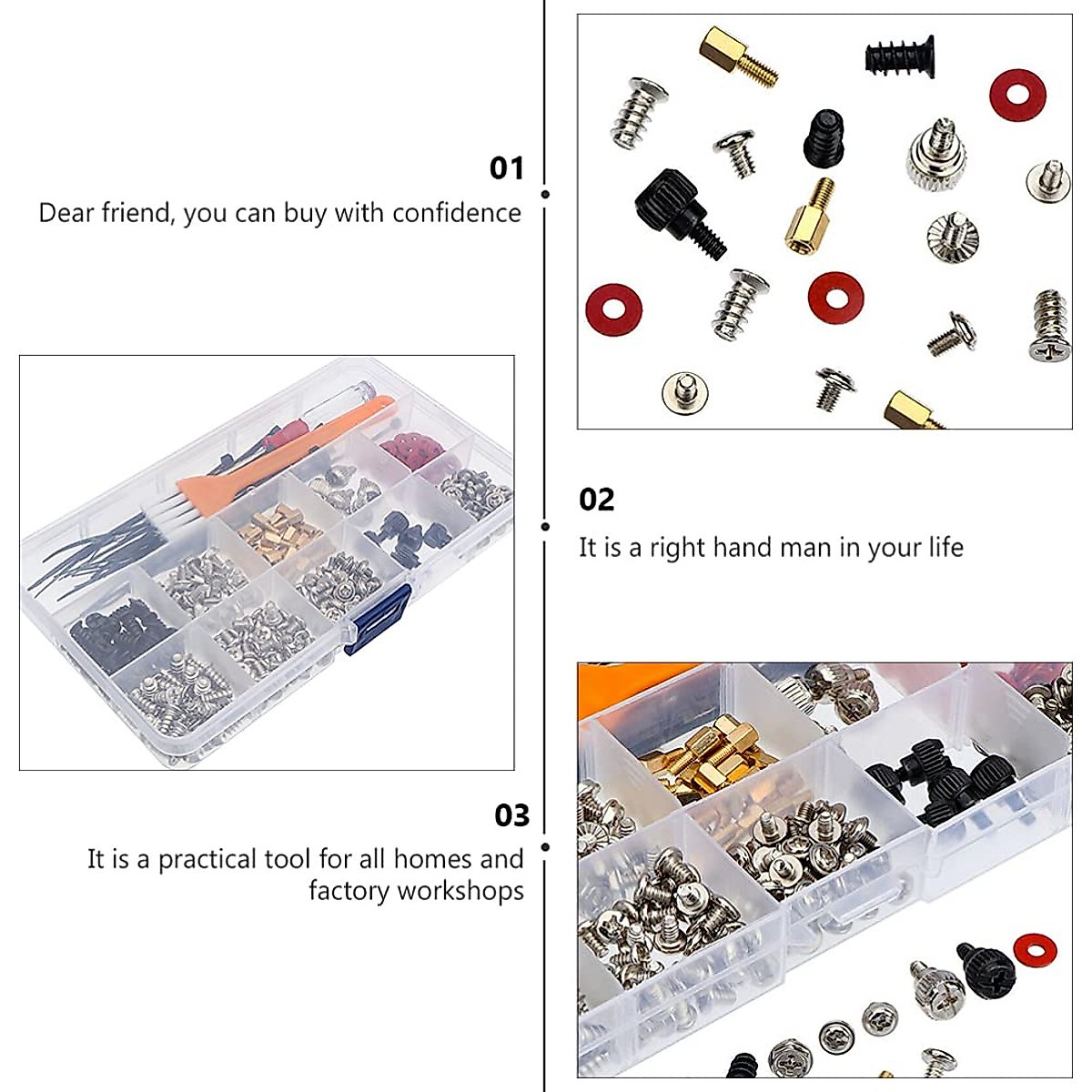 OSALADI 1 Set Computer Screw Tablet Holders Screws for Assembling Computer Tablet Kickstand Computer Case Screw Tablet car Holder Tablet Stand for Desk Screws Kit Steel Screw Group Cable