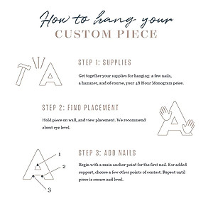 Personalized Custom Wooden Name Sign - EMMA Font Baby Name Sign For Nursery and Wall Decor (12"-55" Wide) - PAINTED Wood Letter Nursery Decor - Wall Art For Girl or Boy Room By 48 Hour Monogram