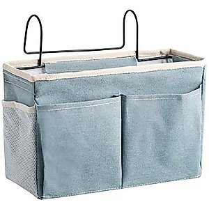 UJLN Bedside Caddy/Bedside Storage Bag Hanging Organizer for Bunk and Hospital Beds,Dorm Rooms Bed Rails,Can be Placed Glasses,Books,Mobile Phones,Keys,daily supplies (C-style)