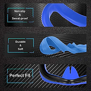 (1 Pack) Orzero Silicone Face Cover Skin Compatible for Quest 2, Standard Eye Pad, Sweatproof Light Blocking (Washable) for Virtual Reality Headset - Blue