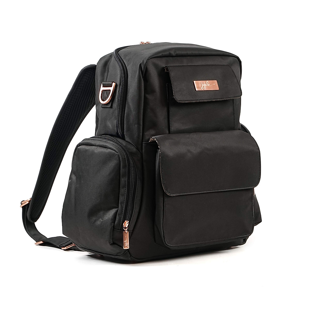 JuJuBe Be Nurtured Large Breast Pump Backpack Rose Collection, Knight Rose, Midnight Posey, One Size