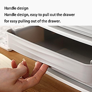 White Organizer with Drawers，Flat File Storage，Desktop Drawer Cabinet，PP Material, Sturdy and Durable, Suitable for Various Office Supplies, Craft Supplies, School Supplies, (Color : White, Size : 3