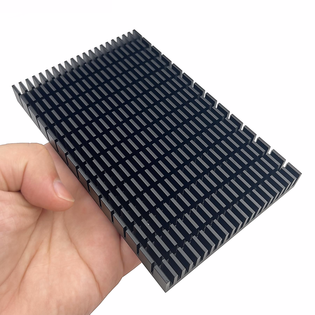 Awxlumv Aluminum Large Heatsink 5.9 x 3.6 x 0.59 Inch /150 x 93x 15 mm Black Heat Sinks Fins for Cooler RTX 3090 3080 ti Backplate PCB LED Motherboard (2 Pcs)