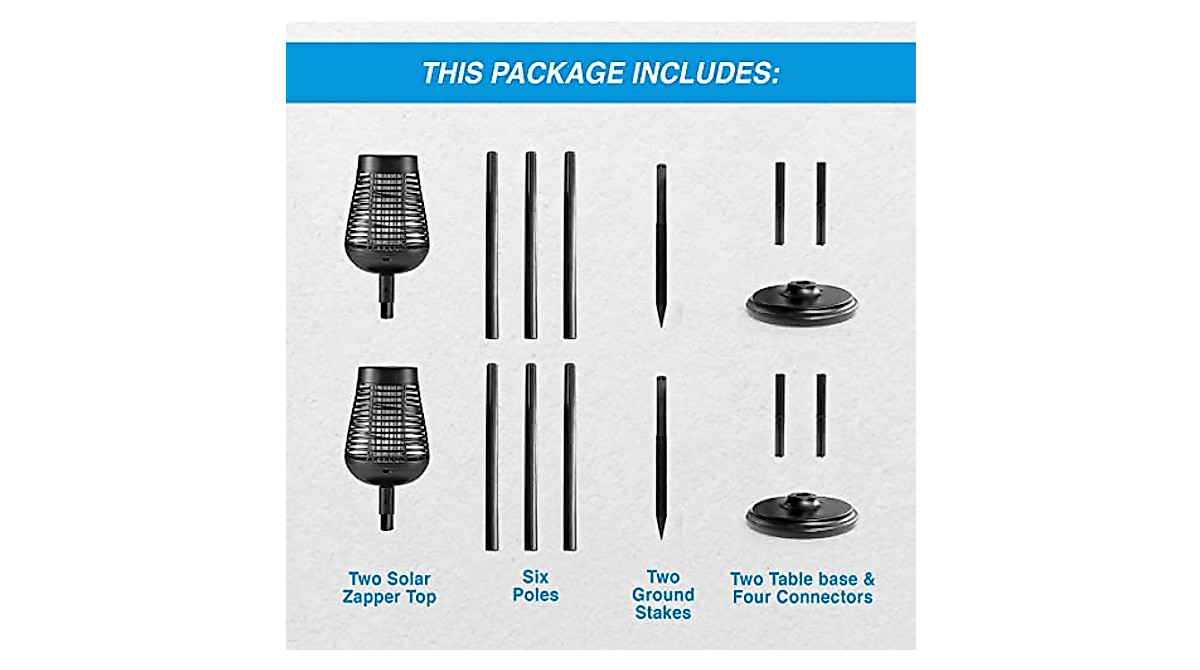 PIC Solar Insect Killer Torch - Efficient Bug Zapper