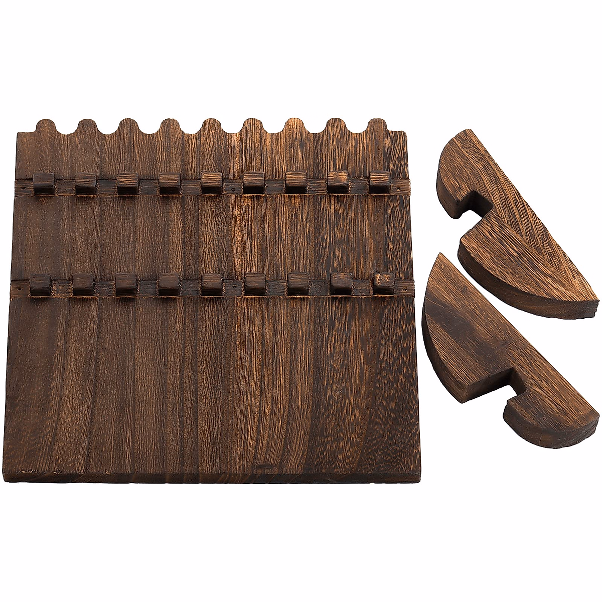 ZOOFOX Set of 2 Wood Necklace Display Stand, Jewelry Easel Display Holder for 16 Necklaces, Jewelry Display Stand for Vendors, Shows