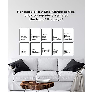 Motivational Wall Art - 8x10" UNFRAMED Print -"Dance Like Nobody Is Watching" - Inspirational Wall Decor - Black & White Typography, Inspiring Quotes Wall Decor, Motivational Posters