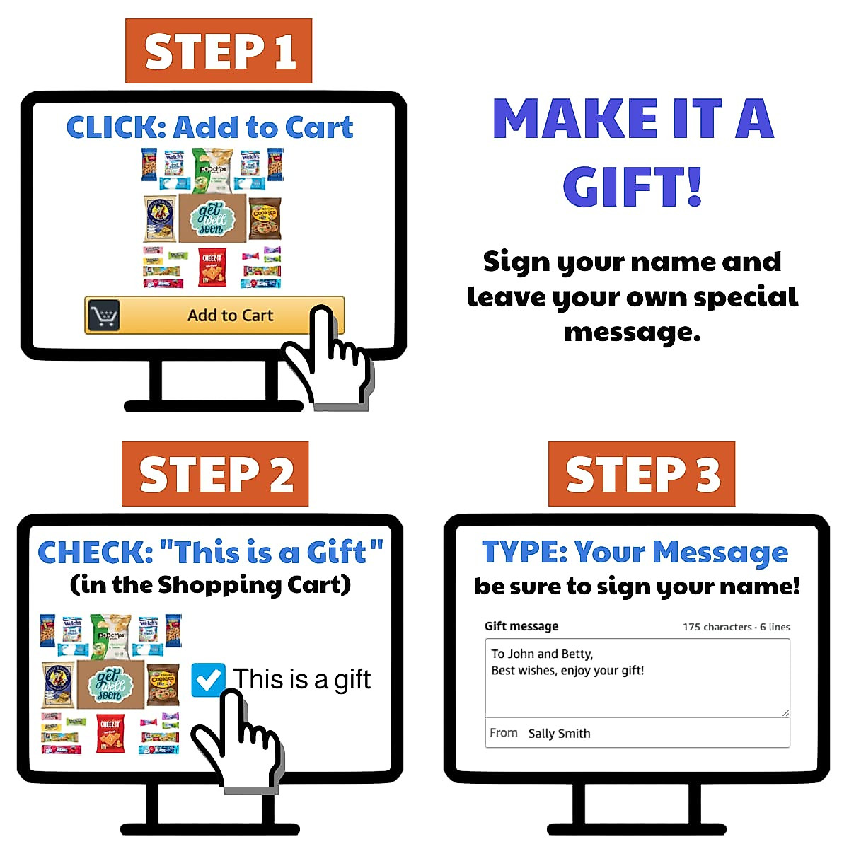 Hangry Kits Get Well Soon Gifts For Men And Women - Send A Get Well Soon Gift Basket, Sick Care Package To An Unwell Friend Or Loved One In Hospital, After Surgery & Recovery.