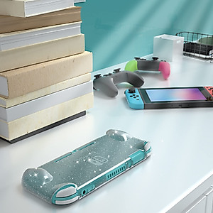 Switch lite Glitter Case, Comfortable Switch lite Grip Case, Soft and Durable Switch lite TPU Case