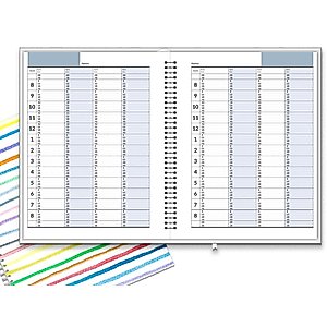 Appointment Book, Schedule Planner by StriveZen, 2024 2025, Daily, Hourly, 15 Minutes Increments, Weekly Scheduling, 7" x 8-3/4", Pockets, 128 Pages, HARDCOVER, UNDATED