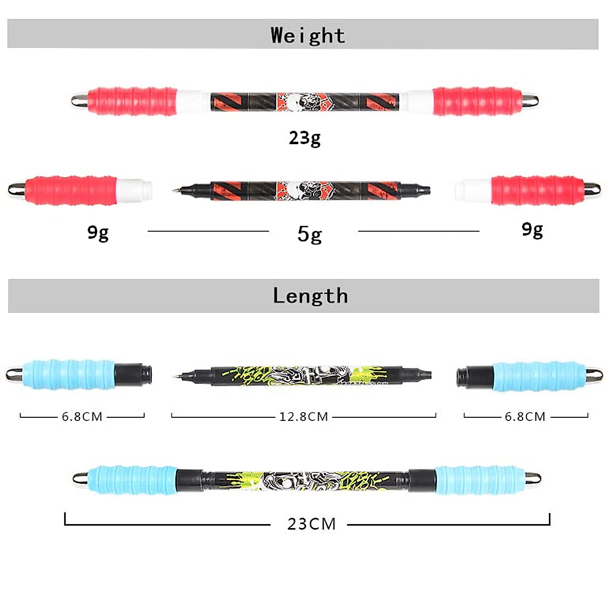Fengirl ZG-5027 V.6.0 Non Slip Coated 23cm Spinning Pen (Random color)