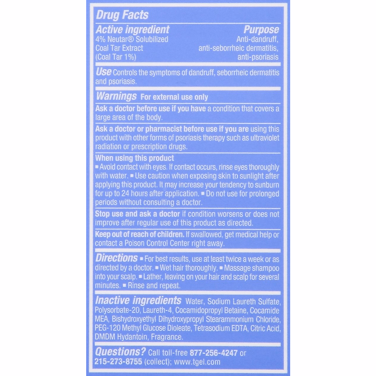 Neutrogena T/Gel Therapeutic Shampoo, Extra Strength, 6 Ounce