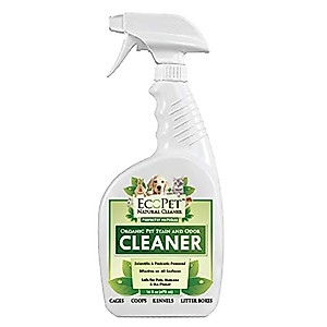 EcoPet All Natural Pet Odor and Stain Remover - Probiotic Powered Multi Surface Cleaner - Effective Non-Toxic Pet Odor Eliminator and Pet Stain Eraser, Scented, Trigger Spray, 16 oz